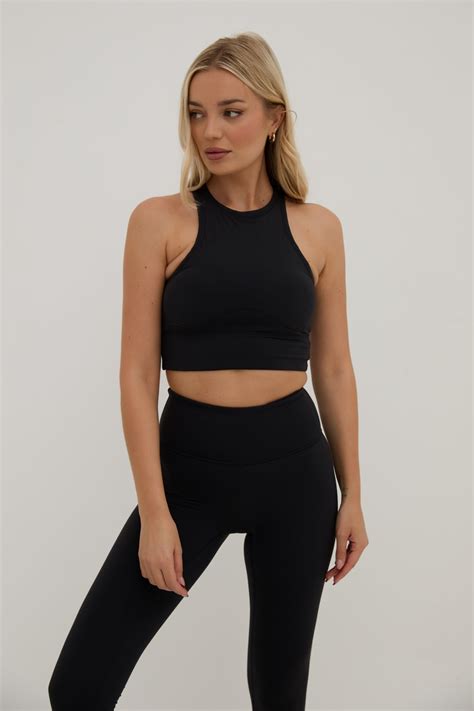 The Capsule Racer Bra Black Gym2skin