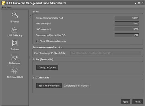 The Igel Ums Administrator