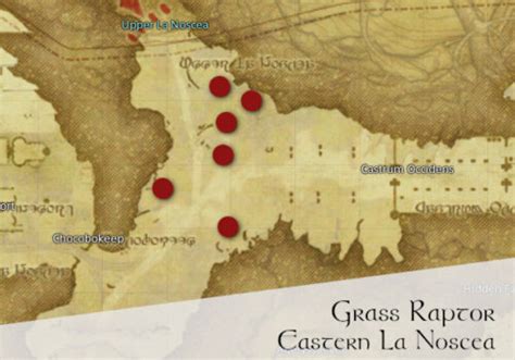 Grass Raptor Location Ffxiv Ff14 Hunting Log