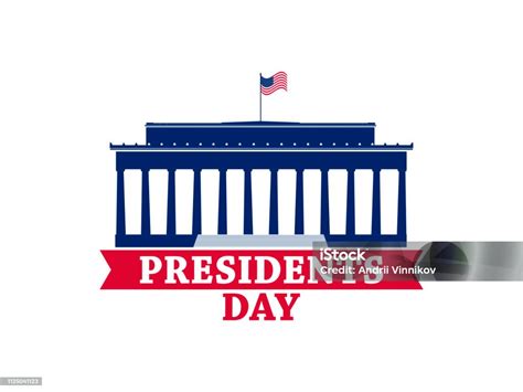 해피 대통령의 날입니다 축제 인사장 그리고 포스터입니다 미국 플래그입니다 타이 포 그래피 디자인입니다 열이 건물입니다 벡터 일러스트 레이 션 2월에 대한 스톡 벡터 아트 및