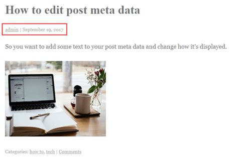 How To Design Post Meta Data In Wordpress Hostpapa Support