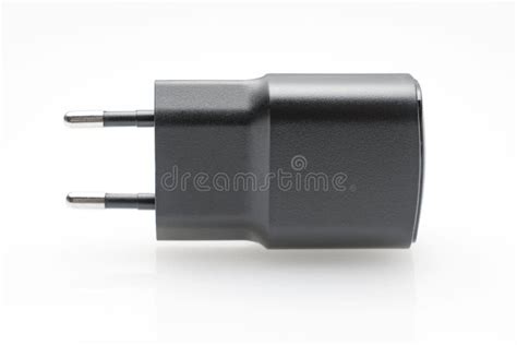 Black Plug Of The Usb Adapter On A White Background Stock Photo Image Of Space Modern