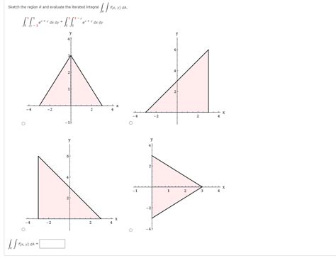 solved sketch the region r and evaluate the iterated
