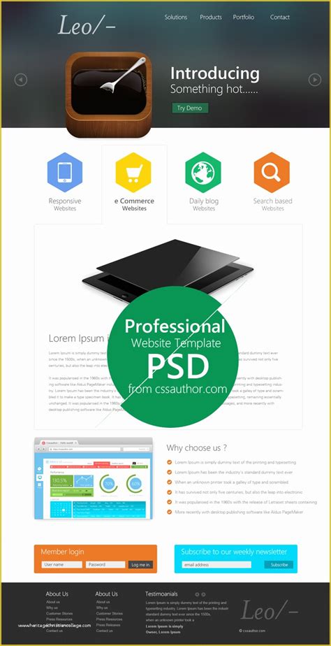 Free HTML Layout Templates Of Premium And Free Psd Website Templates Heritagechristiancollege