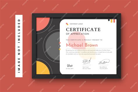 Premium Vector Geometric Certificate Template Design
