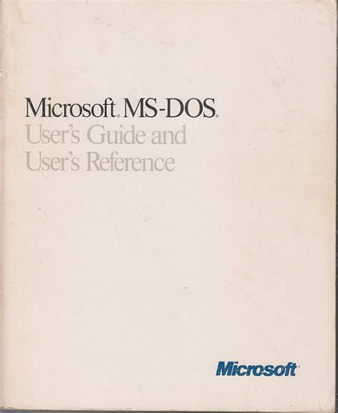 Microsoft Ms Dos Users Guide And Reference Ver 33 Premier