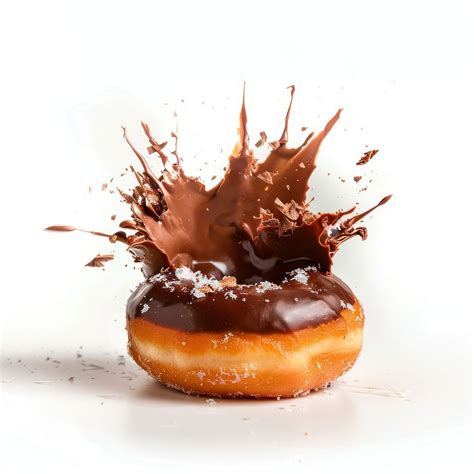 Exploding Donut Food Chocolate Explosion Free Photo Rawpixel