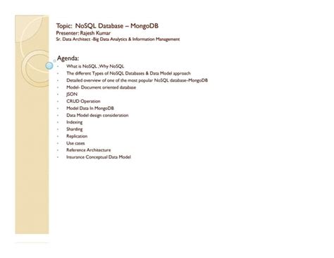 Mongodb Nosql Database A Deep Dive Mywhitepaper Pdf