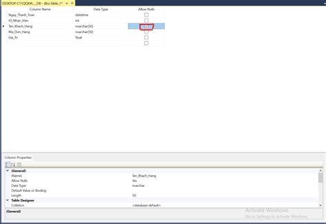 Tạo bảng trong SQL Server dễ và nhanh P1 Học viện GNV