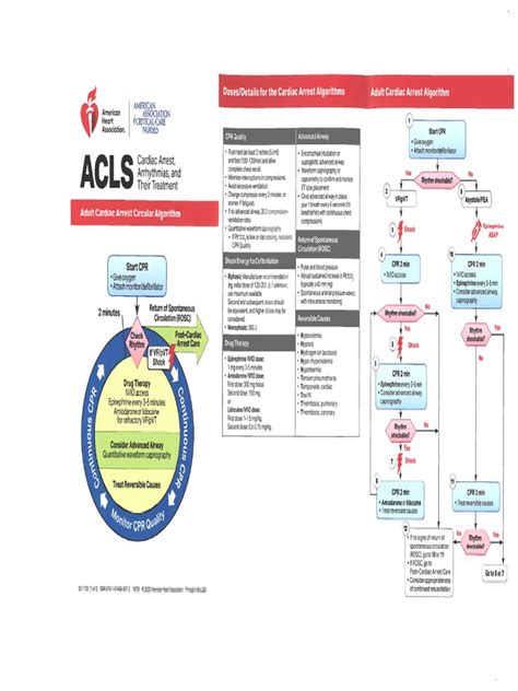 Acls Cardiac Arrest Circular And Flowchart Pdf