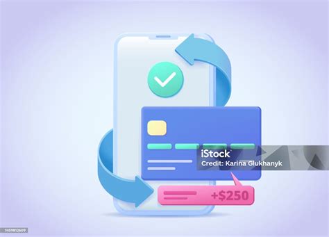 스마트폰과 플라스틱 신용 카드 벡터 삽화 스마트 폰 아이콘 3d 캐쉬백 랜딩 페이지 웹 모바일 앱 포스터 배너 전단지에 대한 송금 개념 캐시백 금융에 대한 스톡 벡터 아트