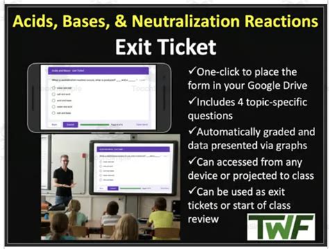 Acids Bases Neutralization Reactions Exit Ticket Review Activity By Teach Simple