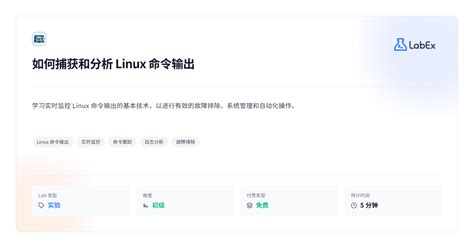 如何捕获和分析 Linux 命令输出 Labex
