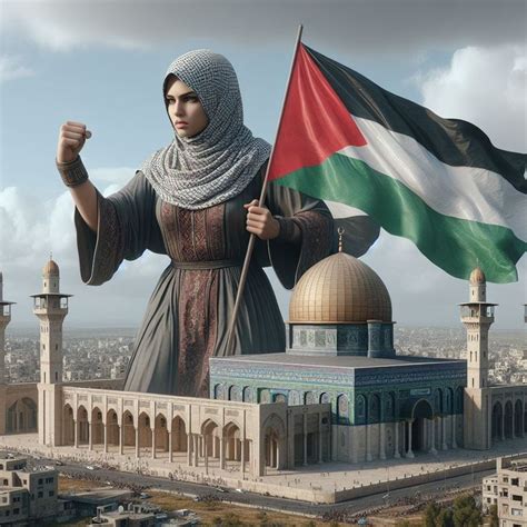 أجمل صور بنات بعلم فلسطين