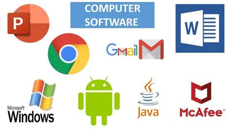 Computer Software Logos And Icons Collection