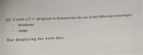 Q2 Create A C Program To Demonstrate The Use Of