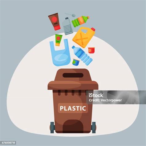 재활용 쓰레기 플라스틱 요소 쓰레기 타이어 관리 산업 폐기물 활용 수 벡터 일러스트 레이 션 가방에 대한 스톡 벡터 아트 및 기타 이미지 Istock