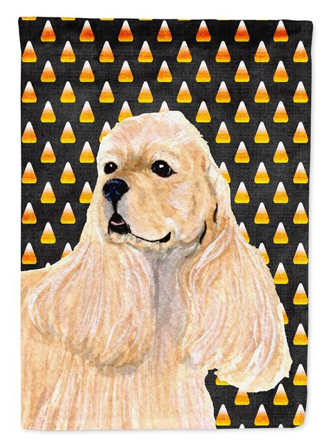 Cocker Spaniel Candy Corn Halloween Portrait Flag Canvas House Size
