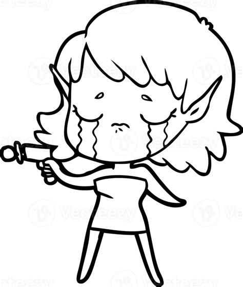 Cartoon Crying Elf Girl 43491864 Png