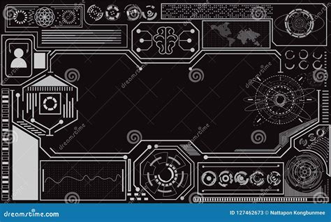 Abstract Technology Ui Futuristic Concept Ai Hud Interface Hologram