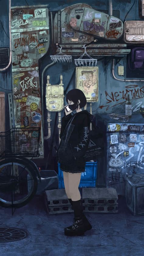 Anime Girl Alley 4k 8320i Wallpaper Iphone Phone