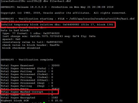 Data Recovery Advisor In Oracle Database 18c Oracledbwr