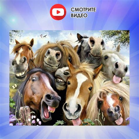 Алмазная мозаика ВЕСЕЛАЯ КОНЮШНЯ Алмазная вышивка картина стразами Полная выкладка 40х30