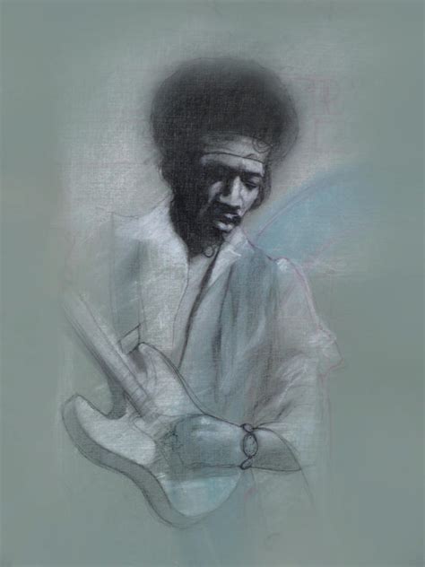 Jimi Hendrix Drawing By Neal Brooks Fine Art America