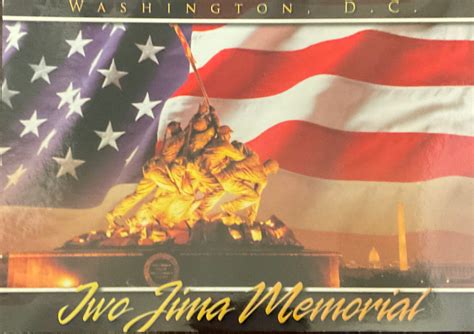 Postcard Iwo Jima W Flag Military Womens Memorial T Shop
