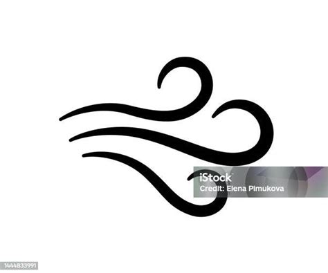 손으로 그린 바람 공기 흐름 아이콘입니다 자유 호흡 기호입니다 신선한 공기 흐름 기호입니다 낙서 바람 불기 아이콘 날씨 기호입니다 기후 디자인 요소 흰색 배경에 격리된 벡터