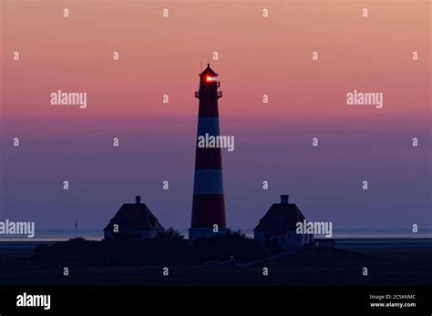 Westerheversand Lighthouse On Eiderstedt Peninsula North Frisia