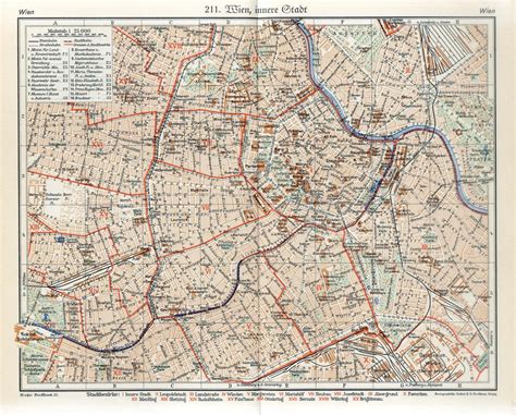 1920 Rakousko Vídeň Plán Města Vídeň Inneré Město Stará Mapa Aukro