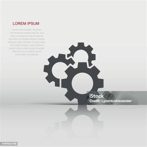 평평한 스타일의 기어 벡터 아이콘입니다 흰색 격리 된 배경에 톱니 바퀴 그림입니다 기어 휠 톱니바퀴 비즈니스 컨셉 기어 기계