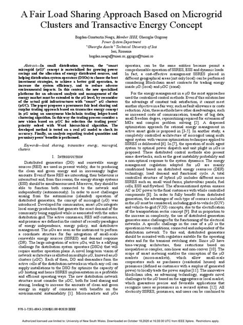 A Fair Load Sharing Approach Based On Microgrid Clusters And