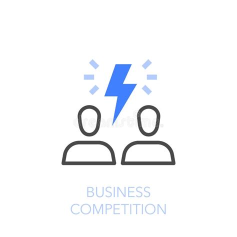 Simple Visualised Business Competition Icon Symbol Stock Vector
