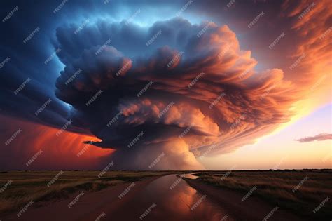 Premium Ai Image Stormy Skies With Thunderous Tempest A Mesmerizing