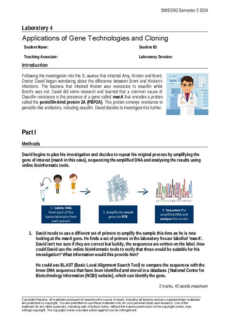 laboratory 4 post lab worksheet bms1062 laboratory 4 applications of