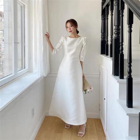 모반디 보노 미카도 드레스 8부 셀프웨딩 브라이덜샤워 웨딩스냅 돌잔치 피로연 촬영 원피스