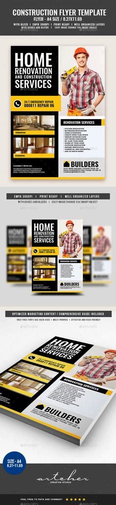 23 Construction Ads Ideas Construction Corporate Flyer Construction