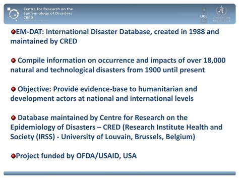 Ppt Em Dat The International Disaster Database Powerpoint
