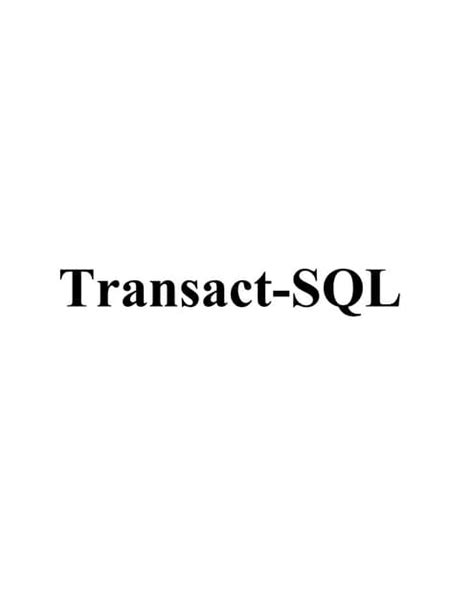 transact sql pdf