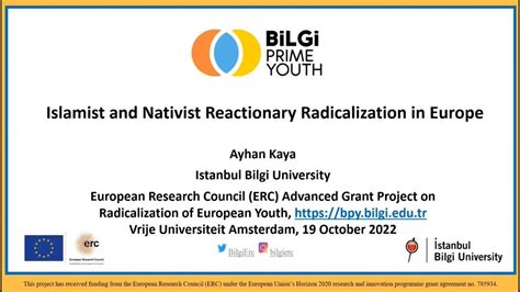 ‘islamist And Nativist Radicalizations In Europe By Ayhan Kaya Youtube