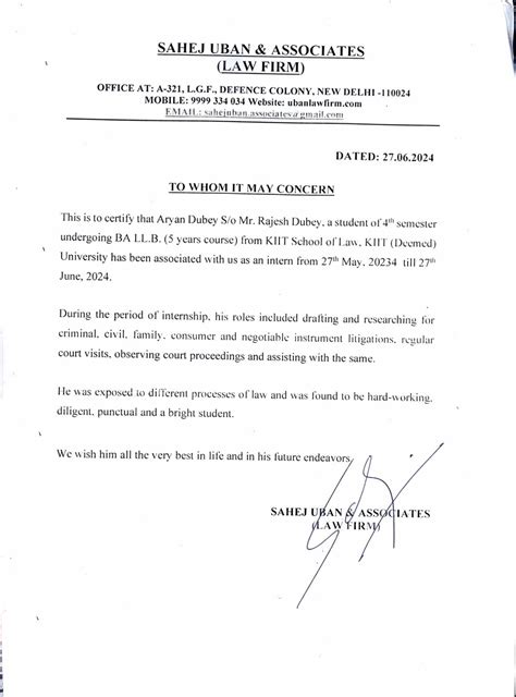 Aryan Dubey On Linkedin Internship Law Legalexperience Career Learning