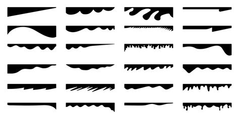 Geometric Website Border And Separator Headers Organic Web Page Divider Shapes For Web Page