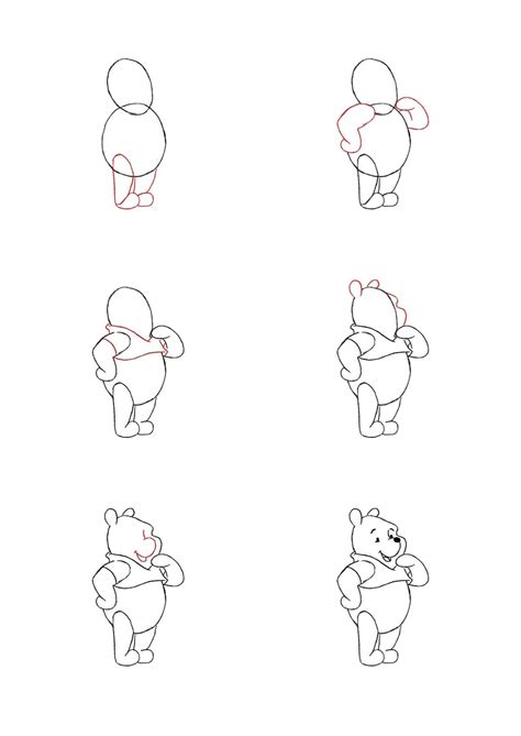 Как карандашом нарисовать винни пуха поэтапно карандашом для