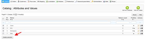 How To Remove An Attribute In PrestaShop InMotion Hosting
