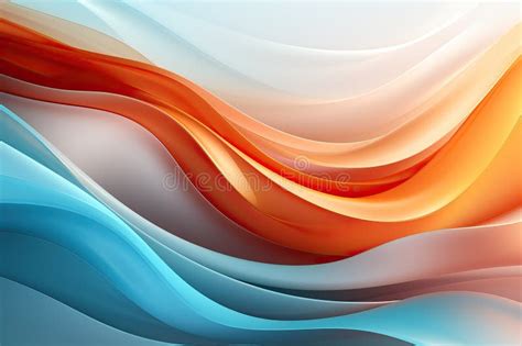 Abstract Flowing Waves Of Blue And Orange Stock Illustration Illustration Of Backdrop Flowing