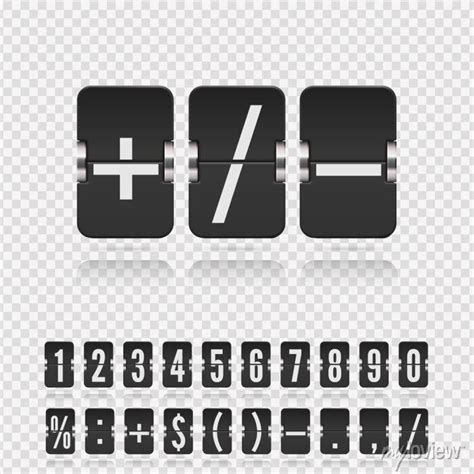 Vector Modern Ui Design For Old Time Meter Or Calendar With Numbers • Wall Stickers Sale