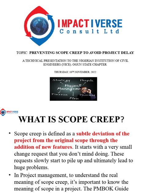 Preventing Scope Creep To Avoid Project Delay Nice Pdf Employee