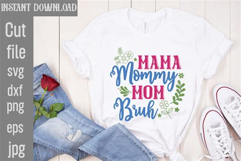 Mama Mommy Mom Bruh Svg Cut File Graphic By Simacrafts · Creative Fabrica